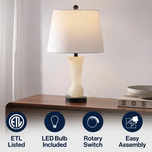JONATHAN Y Eliza 23" Led Table Lamp - White