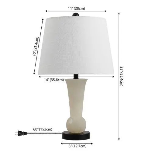 JONATHAN Y Eliza 23" Led Table Lamp - White