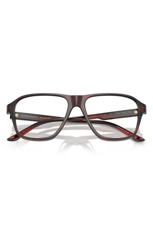 Oliver Spencer Pilot Eyeglasses - Bordeaux Bark/ Demo Lens