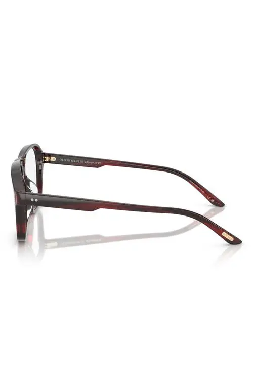 Oliver Spencer Pilot Eyeglasses - Bordeaux Bark/ Demo Lens
