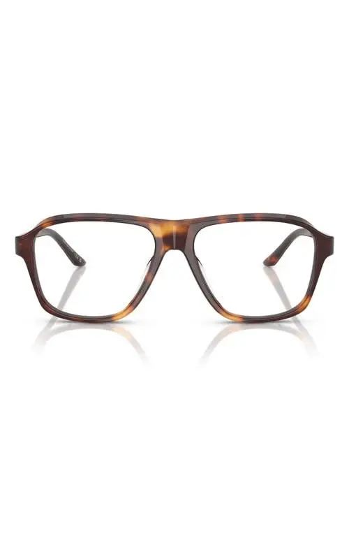 Oliver Spencer Pilot Eyeglasses - Dark Mahogany/demo Lens
