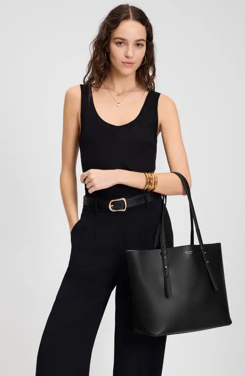 Kate Spade New York Do It All Fine Grain Leather Tote - Black