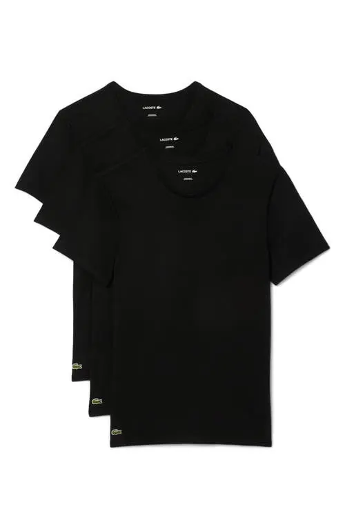 Lacoste 3-pack Cotton Crewneck T-shirts - Black
