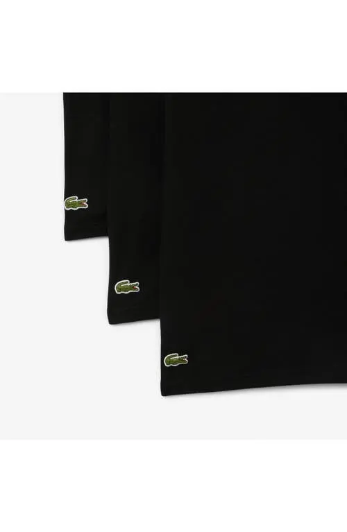 Lacoste 3-pack Cotton Crewneck T-shirts - Black