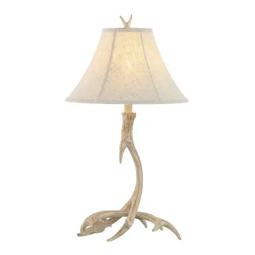 JONATHAN Y Antler 27.5" Rustic Resin Led Table Lamp - Beige