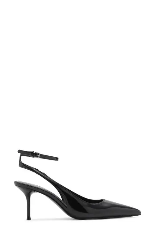 Mango Ankle Strap Pointed Toe Pumps - Black