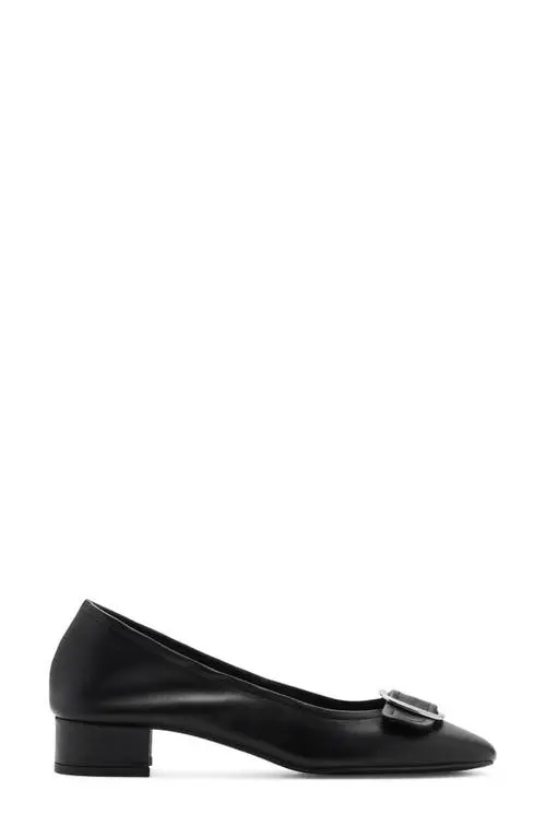 Mango Buckle Leather Pumps