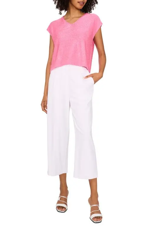 Vince Camuto Sequin Accent Short Sleeve Sweater
