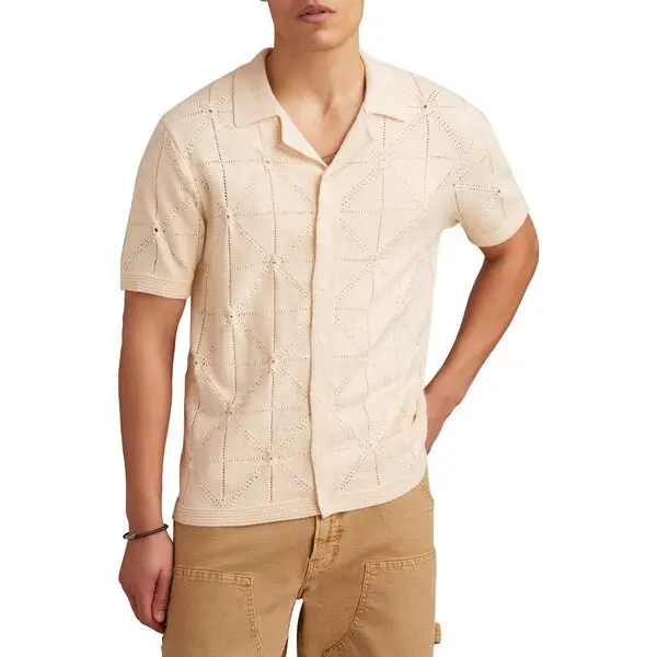 Lucky Brand Pointelle Button-up Sweater