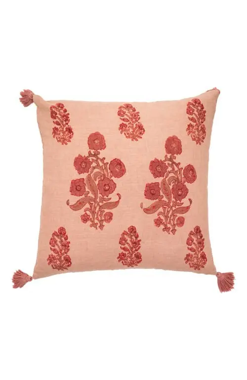 ALAMWAR English Garden Decorative Pillow Cover - Coral/clay/rose On Sand