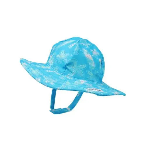 FLAP HAPPY Upf 50+ Summer Splash Swim Hat - Coco Beach Turtles