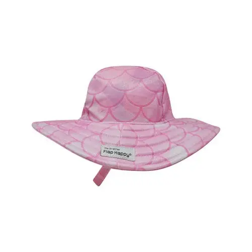 FLAP HAPPY Upf 50+ Summer Splash Swim Hat - Pixie Scales Pink