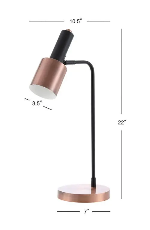 JONATHAN Y Brady 22" Metal Led Task Table Lamp