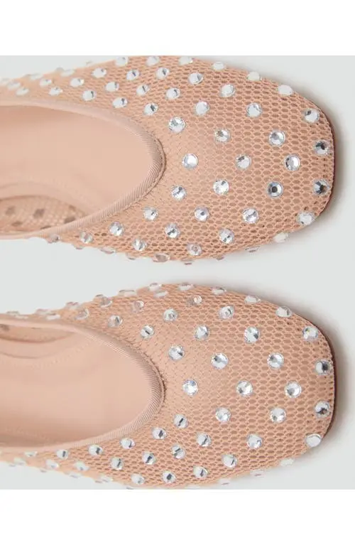 Mango Embellished Ballet Flats - Pink