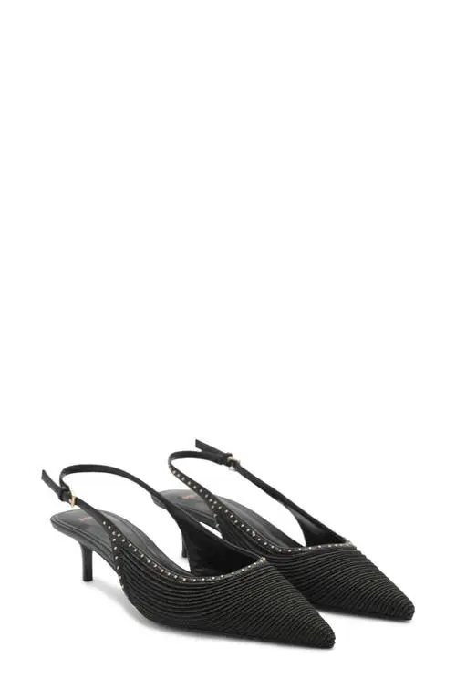 Mango Straw Slingback Pumps