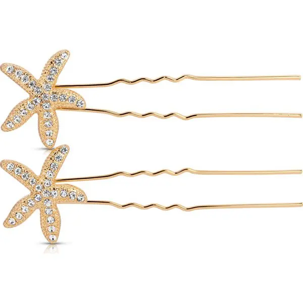 Ettika Sandy Shores Hair Pins Set - Gold