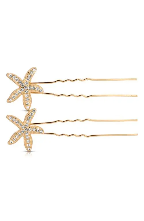 Ettika Sandy Shores Hair Pins Set - Gold