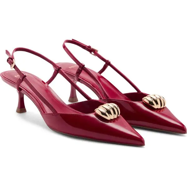Mango Pointed-toe Slingback Pumps - Red