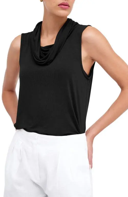 MARCELLA Callie Cowl Neck Knit Top - Black