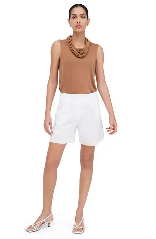MARCELLA Callie Cowl Neck Knit Top - Chestnut