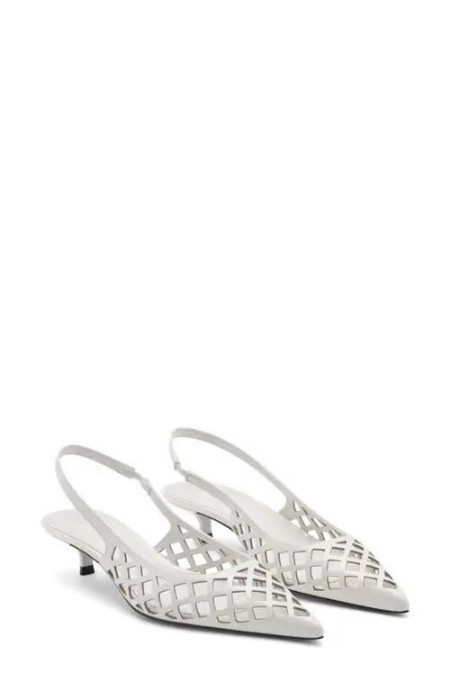 Mango Laser Cut Slingback Pumps