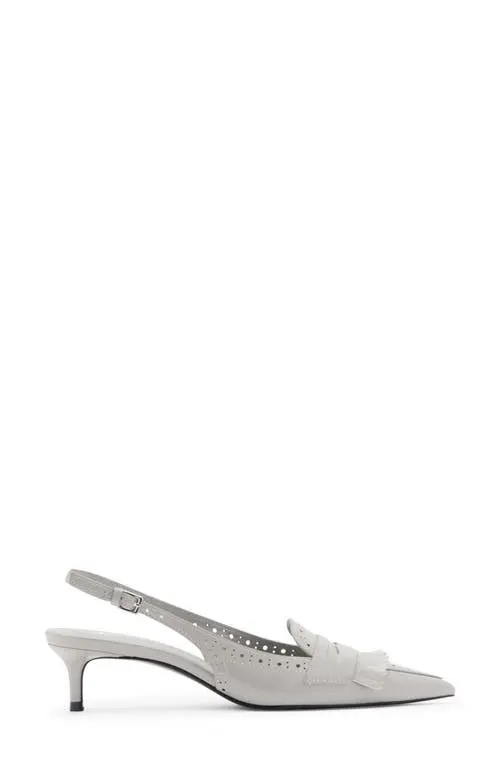 Mango Fringe Slingback Pumps - Grey