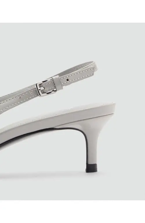 Mango Fringe Slingback Pumps - Grey