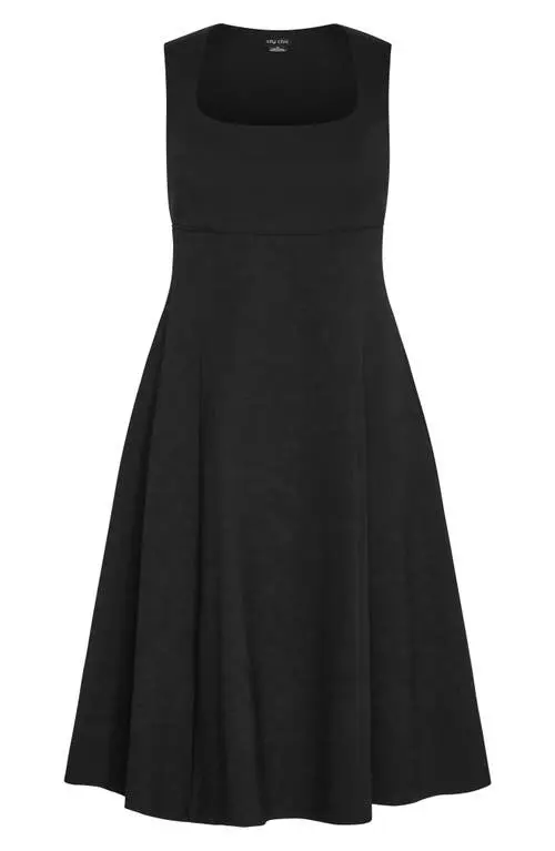 City Chic Maci Stretch Ponte Fit & Flare Midi Dress