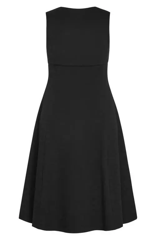 City Chic Maci Stretch Ponte Fit & Flare Midi Dress