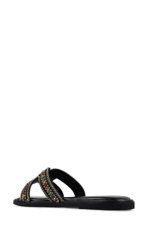 ARTISAN CRAFTED BY ZIGI Zigi Artisan Badalona Beaded Slide Sandal - Black
