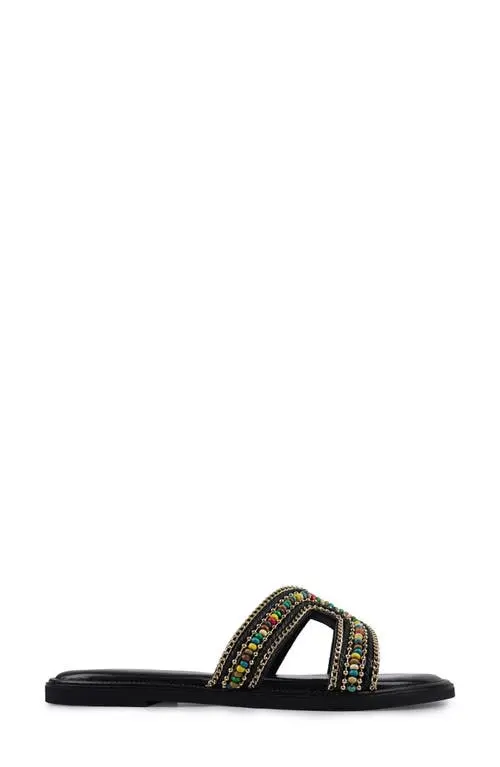 ARTISAN CRAFTED BY ZIGI Zigi Artisan Badalona Beaded Slide Sandal - Black