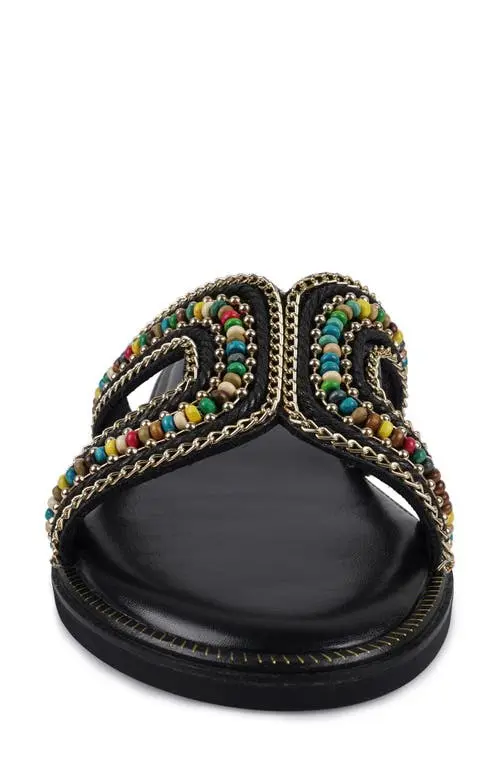 ARTISAN CRAFTED BY ZIGI Zigi Artisan Badalona Beaded Slide Sandal - Black