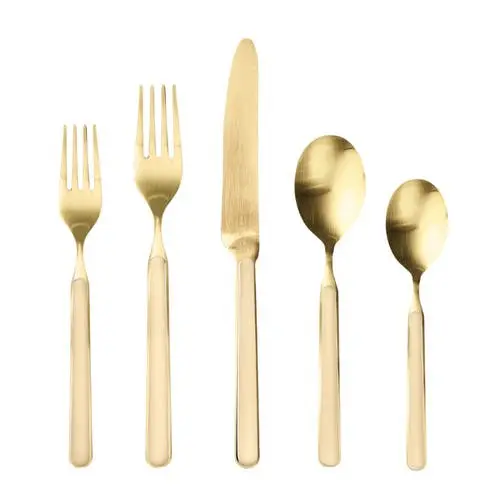 MEPRA Fantasia Ice Gold Flatware Set5 Pieces - Vanilla