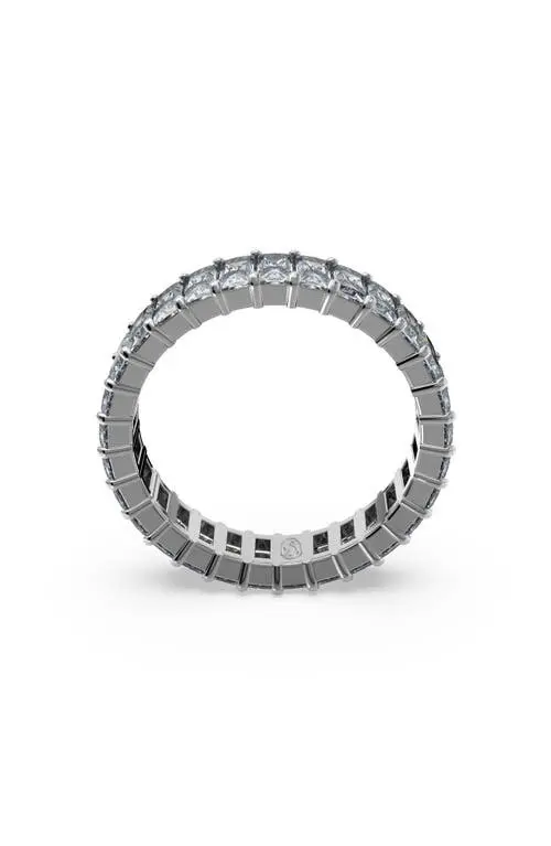 SWAROVSKI Matrix Baguette Crystal Eternity Ring - Grey