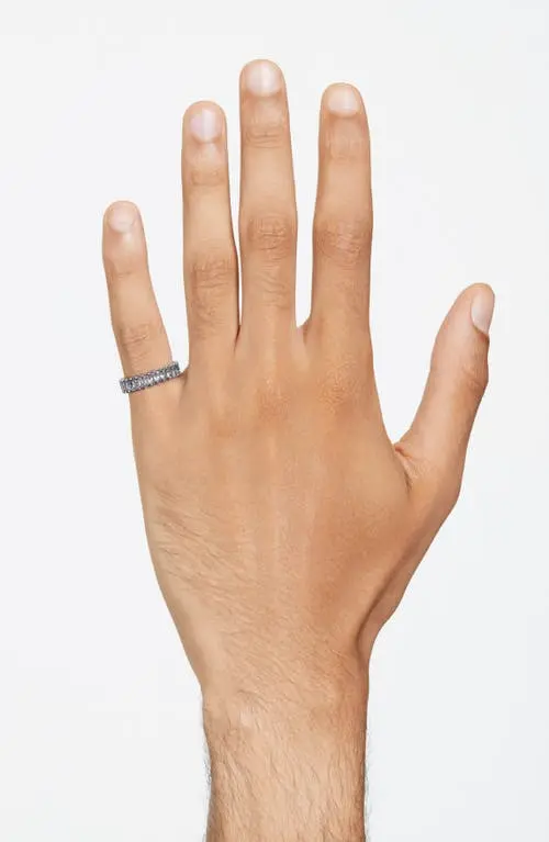 SWAROVSKI Matrix Baguette Crystal Eternity Ring - Grey