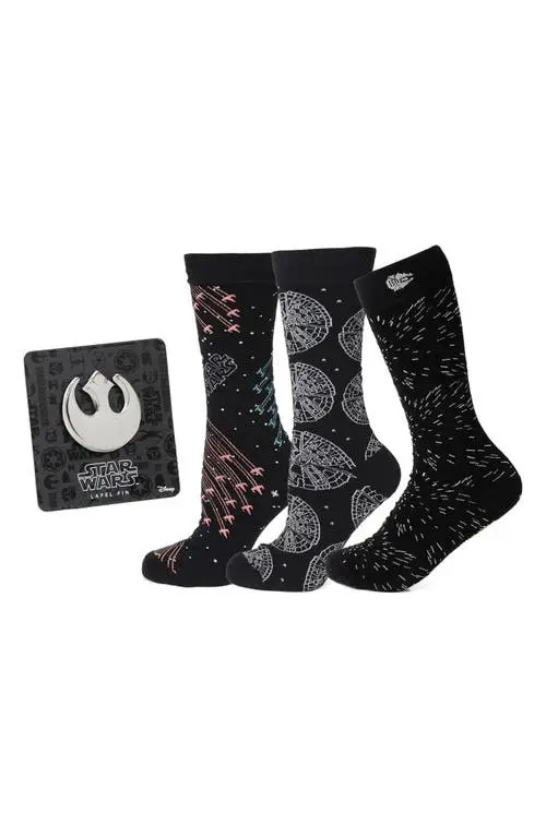 CUFFLINKS, INC. Star Wars Socks And Lapel Pin Set - Black