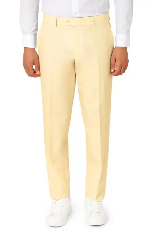 Opposuits Pastellow Slim Fit Two-piece Suit & Tie Set - Beige