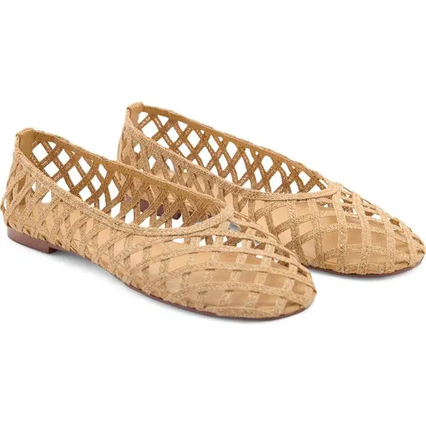 Mango Open Weave Ballerina Flat