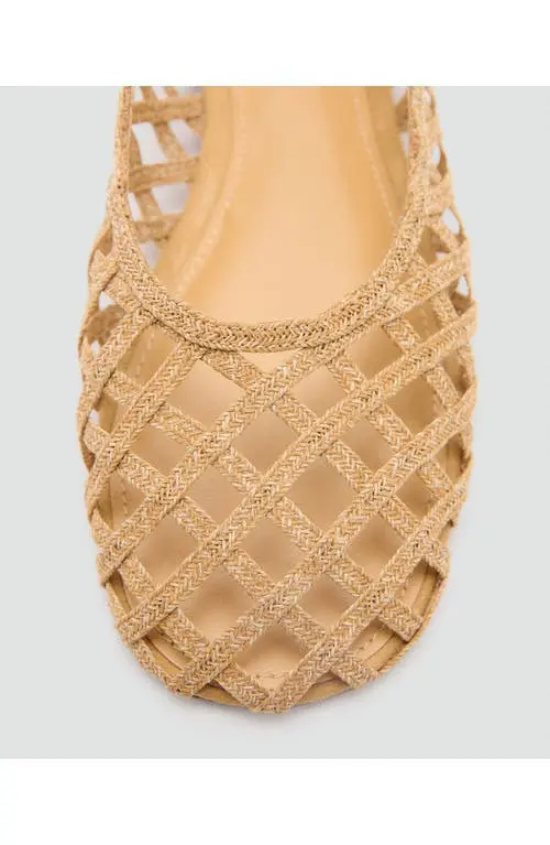 Mango Open Weave Ballerina Flat