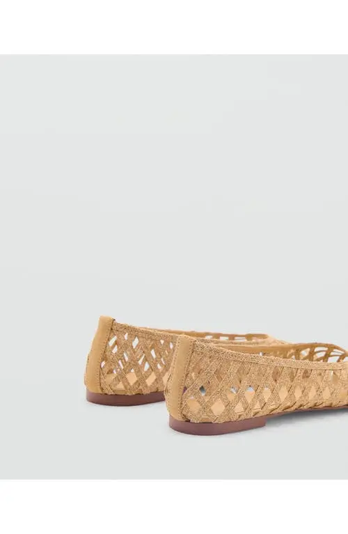 Mango Open Weave Ballerina Flat