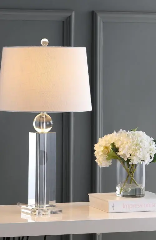 JONATHAN Y Charlotte 28.5" Crystal Led Table Lamp