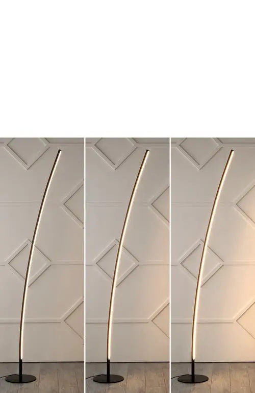 JONATHAN Y Malthe 71" Modern Contemporary Aluminum/iron Arc Integrated Led Floor Lamp