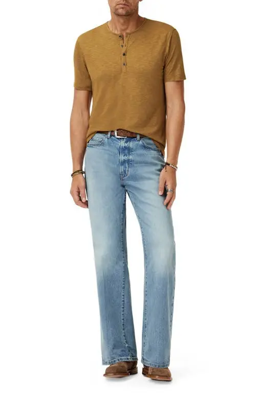 John Varvatos Biello Slim Fit Henley Top - Light Umber