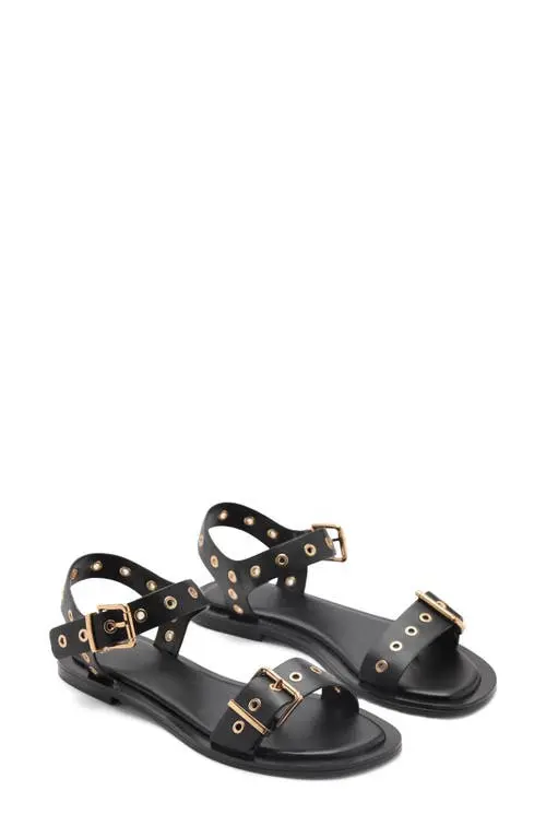 Mango Grommet Strap Flat Sandal