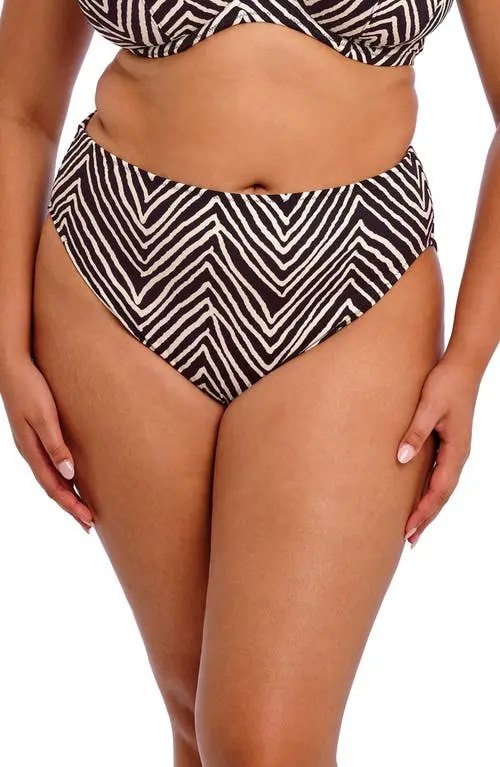 Elomi Fiji Falls Print Bikini Bottom - Black