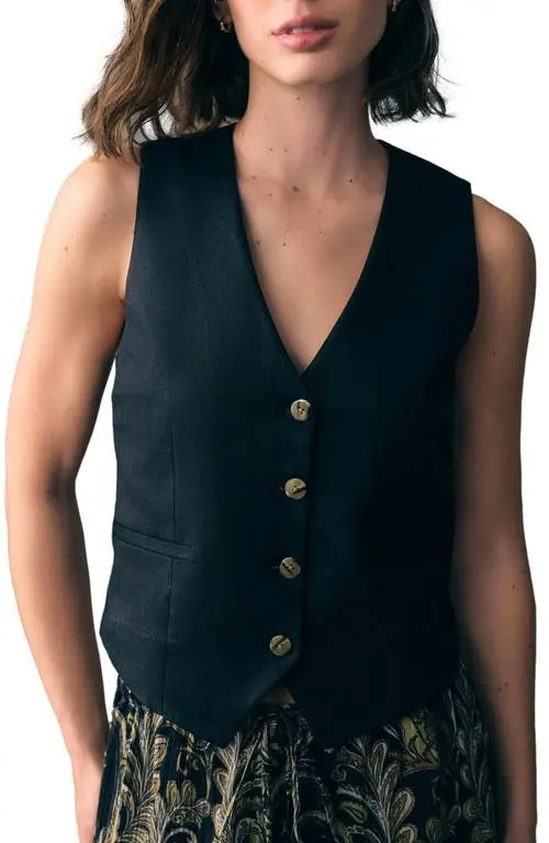 NEXT Button-through Linen Vest