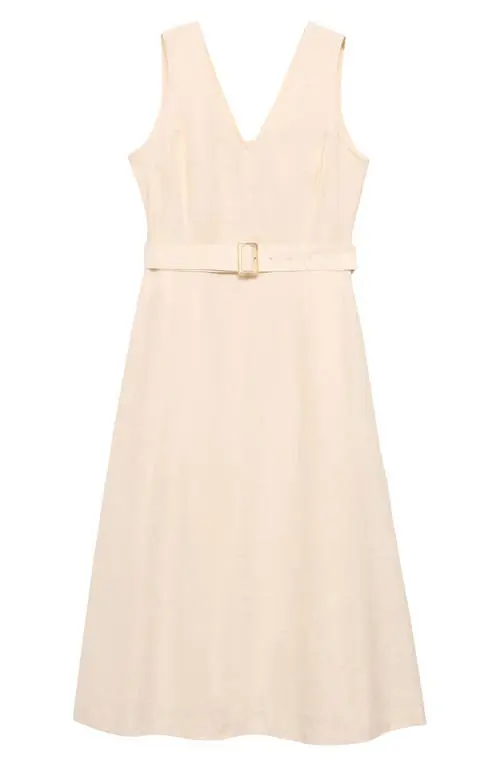 Mango Belted Linen Dress