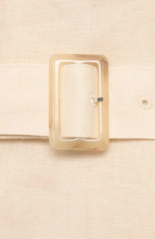 Mango Belted Linen Dress