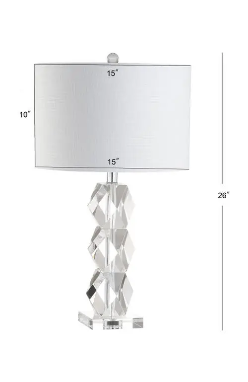 JONATHAN Y Sofia 26" Crystal Led Table Lamp