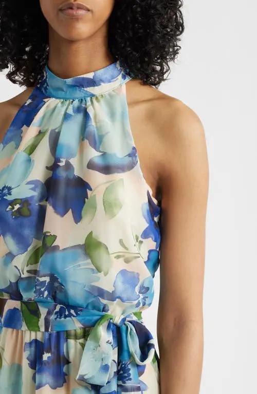 Julia Jordan Floral Chiffon Maxi Dress